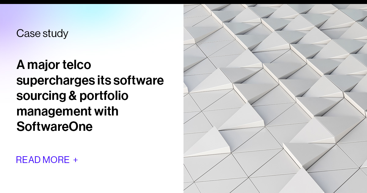 A major telco supercharges its software sourcing and portfolio management with SoftwareOne ...