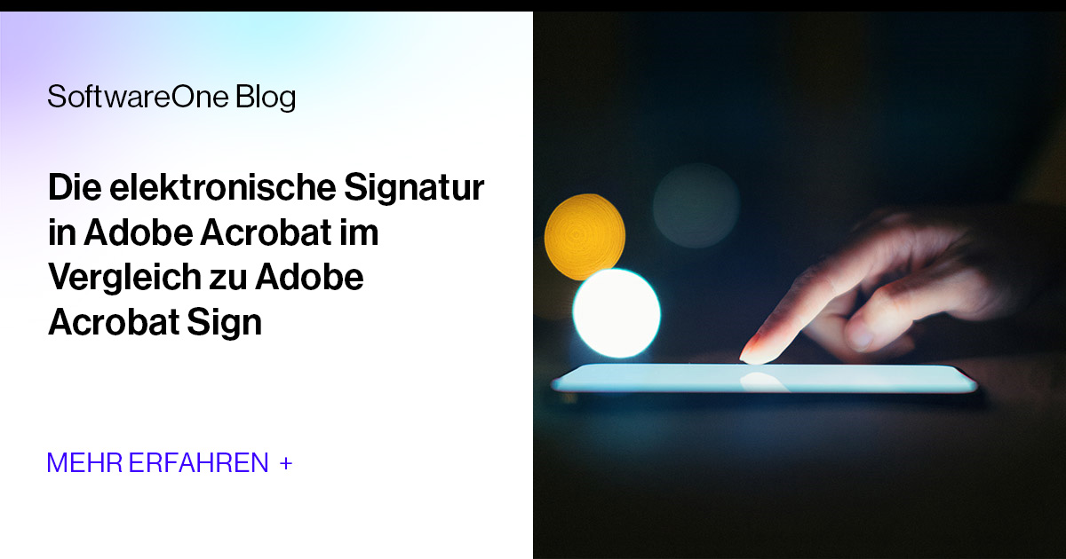 Die elektronische Signatur in Adobe Acrobat im Vergleich zu Adobe ...