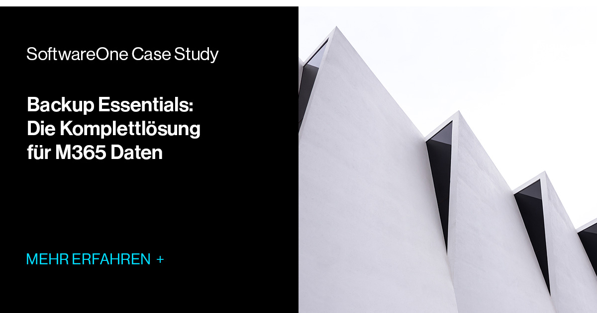 Backup Essentials: Die Komplettlösung für M365-Daten | SoftwareOne case study