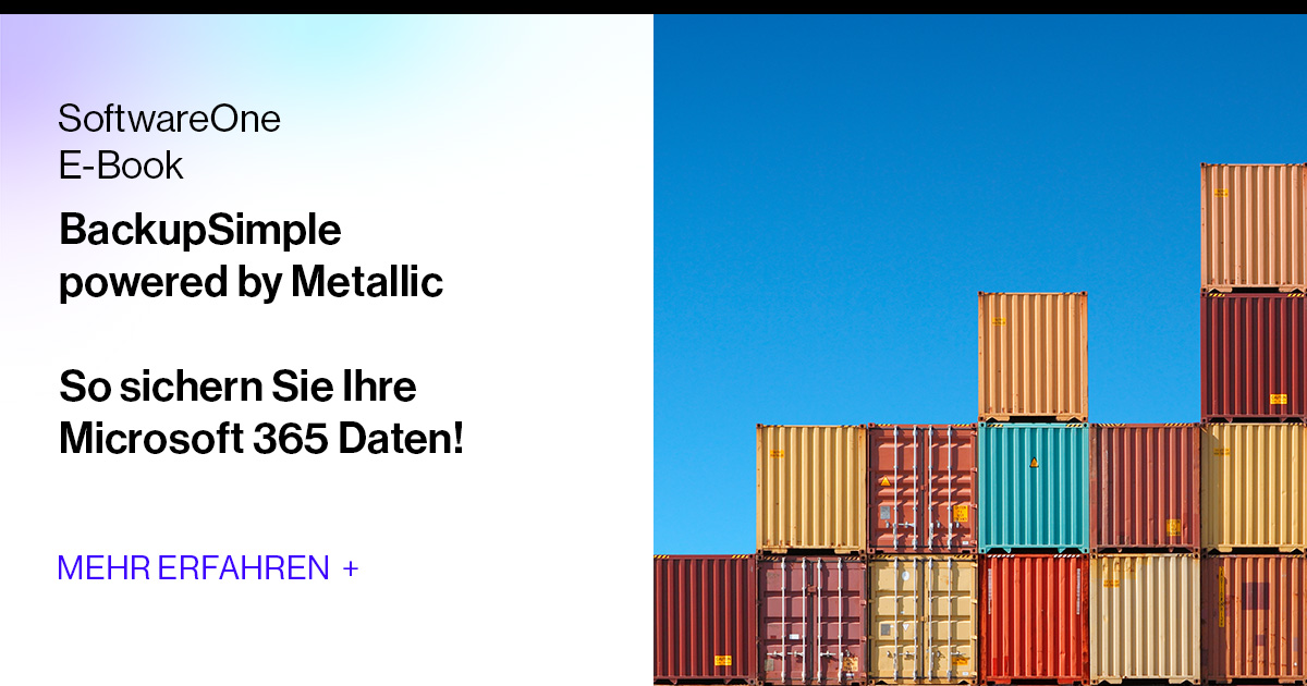 Schützen Sie Ihre Microsoft 365 Daten mit einem Backup! | SoftwareOne ...