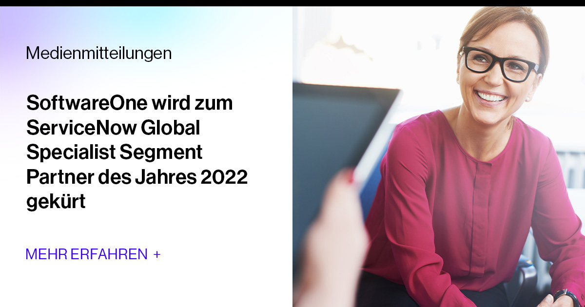 SoftwareONE wird zum ServiceNow Global Specialist Segment Partner des Jahres 2022 gekürt
