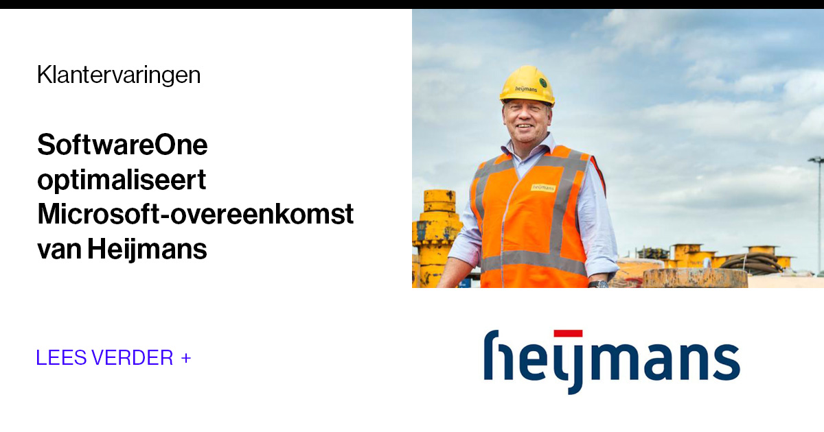 SoftwareOne optimaliseert Microsoft-overeenkomst van Heijmans | SoftwareOne Case Study