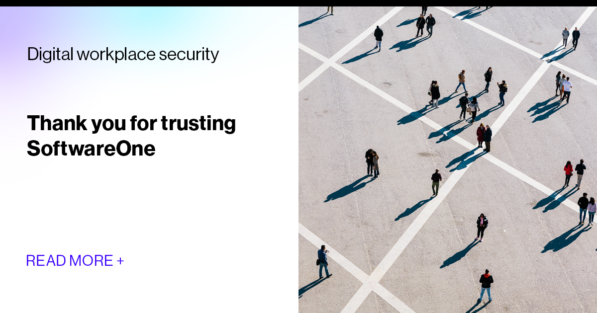 Thank you for your trust | SoftwareOne