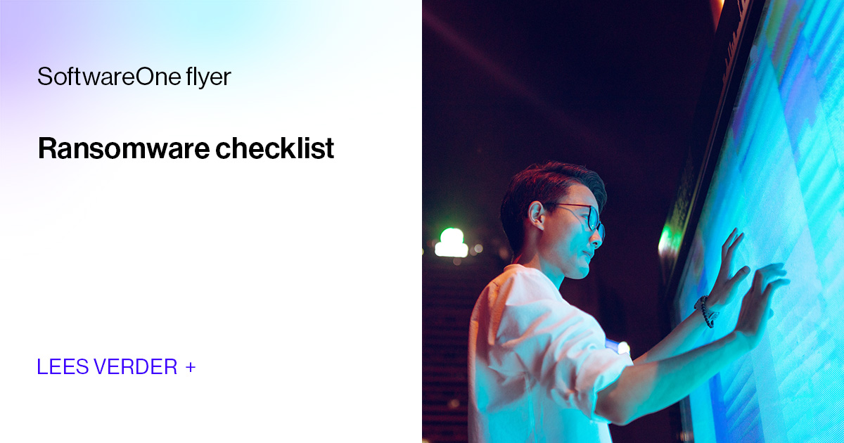 Ransomware checklist | SoftwareOne Flyer