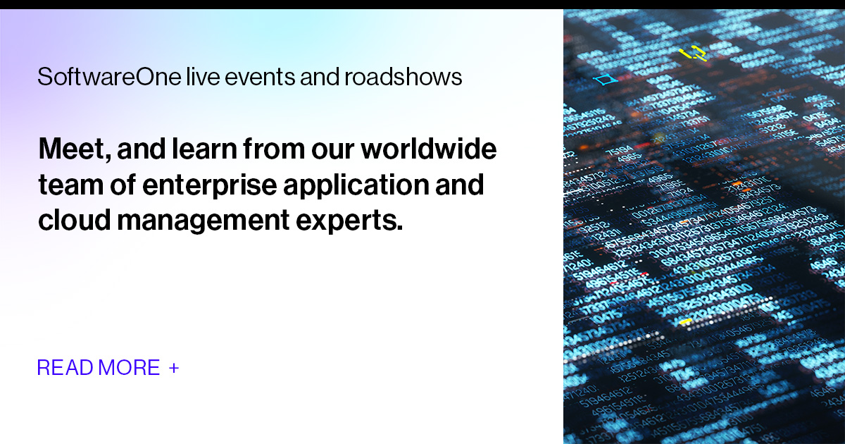SoftwareOne live events and roadshows | SoftwareOne