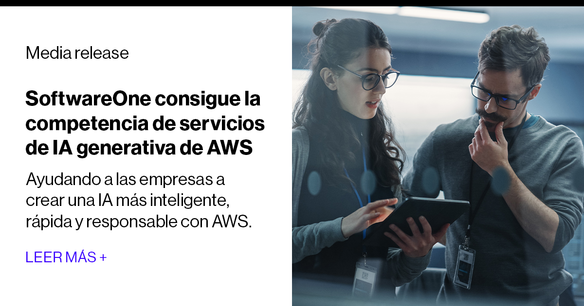 SoftwareOne consigue la competencia de servicios de IA generativa de AWS | SoftwareOne media release