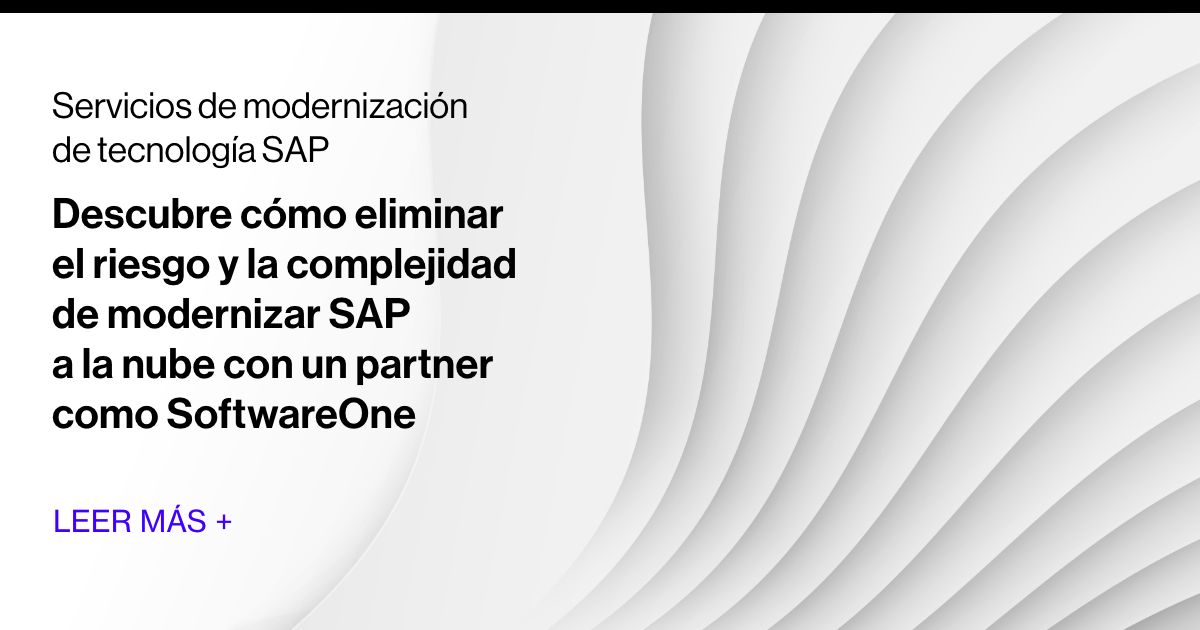 SAP Servicios de modernización de aplicaciones | SoftwareOne