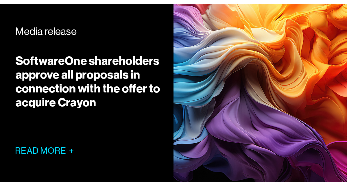 SoftwareOne shareholders approve all proposals in connection with the offer to acquire Crayon ...