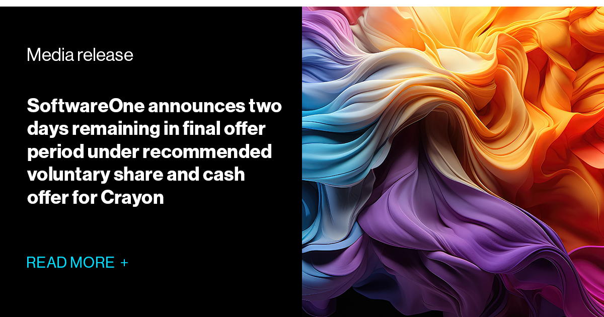 SoftwareOne announces two days remaining in final offer period under ...