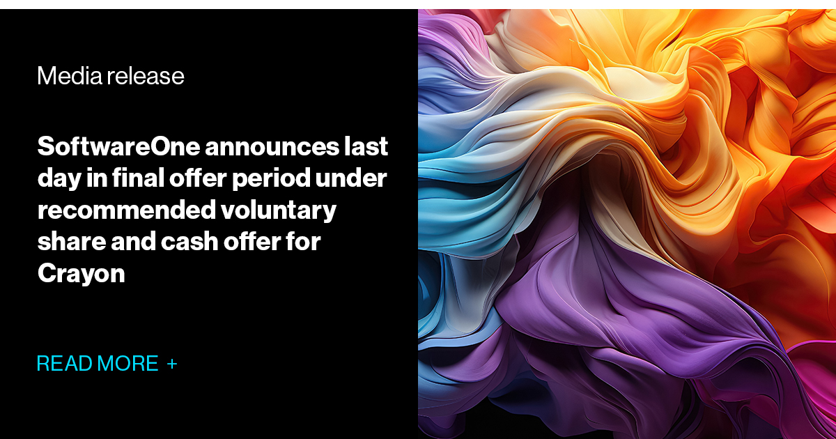 SoftwareOne announces last day in final offer period under recommended ...