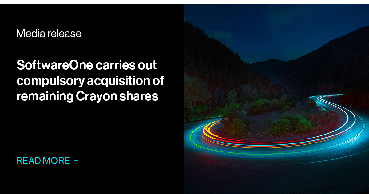 SoftwareOne carries out compulsory acquisition of remaining Crayon shares | SoftwareOne media ...