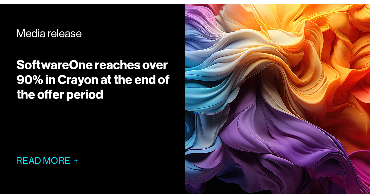 SoftwareOne reaches over 90% in Crayon at the end of the offer period | SoftwareOne media release