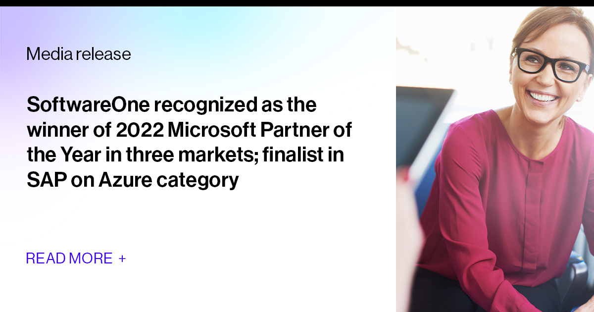 SoftwareONE recognized as the winner of 2022 Microsoft Partner of the ...