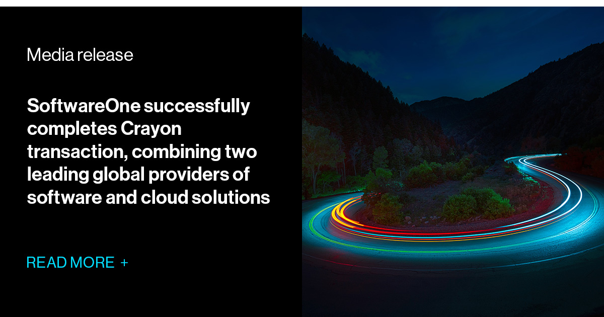 SoftwareOneとCrayonの統合が完了、ソフトウェアとクラウドソリューション分野での世界有数の2社が合併| SoftwareOne media release