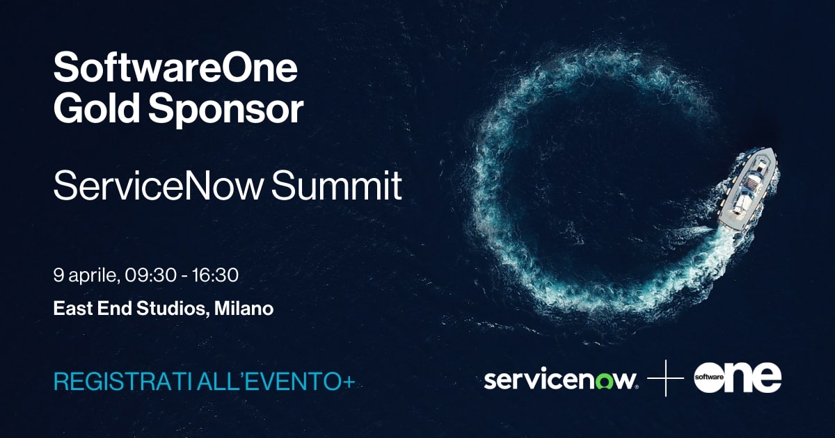 ServiceNow Summit | SoftwareOne Gold Sponsor