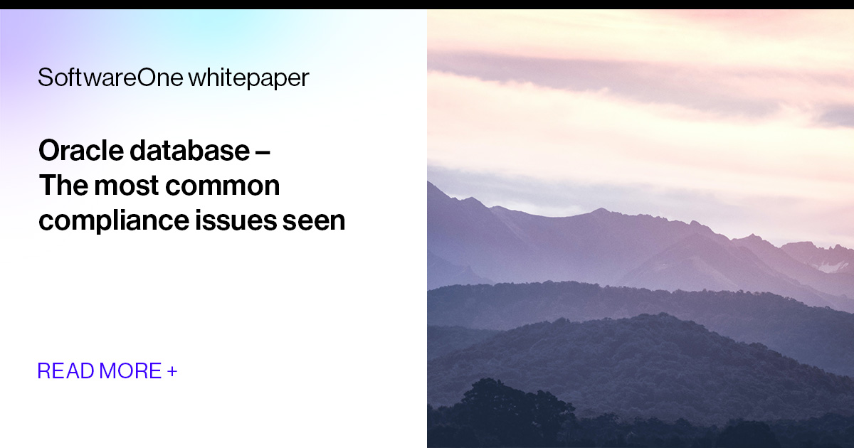 Oracle Database The Most Common Compliance Issues Seen Softwareone Whitepaper