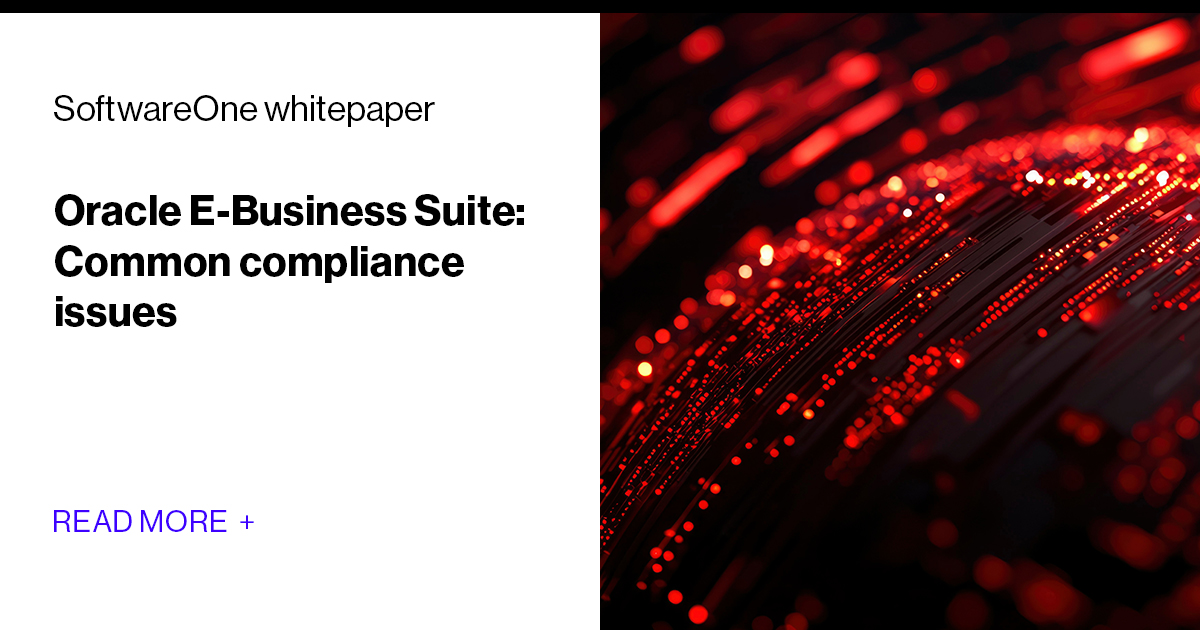 Your guide to navigating Oracle E-Business compliance risk | SoftwareOne Whitepaper