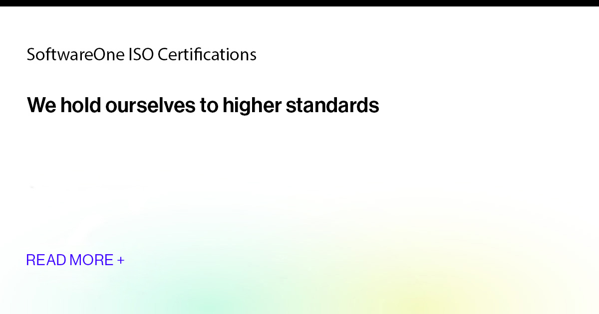 ISO Certifications | SoftwareOne